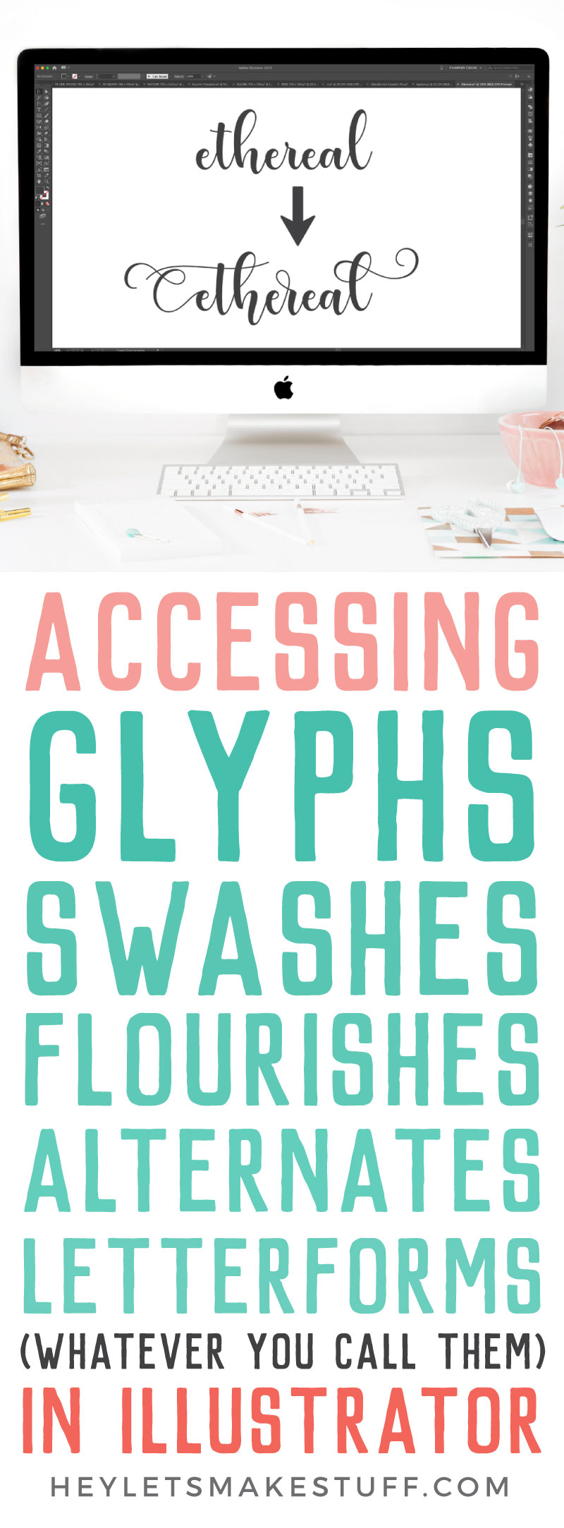 Using Glyphs In Adobe Illustrator For Cricut Projects