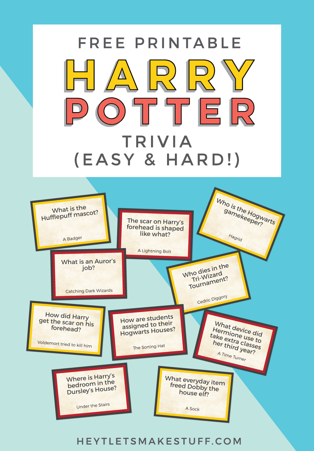 Printable Harry Potter Trivia Hey Let s Make Stuff