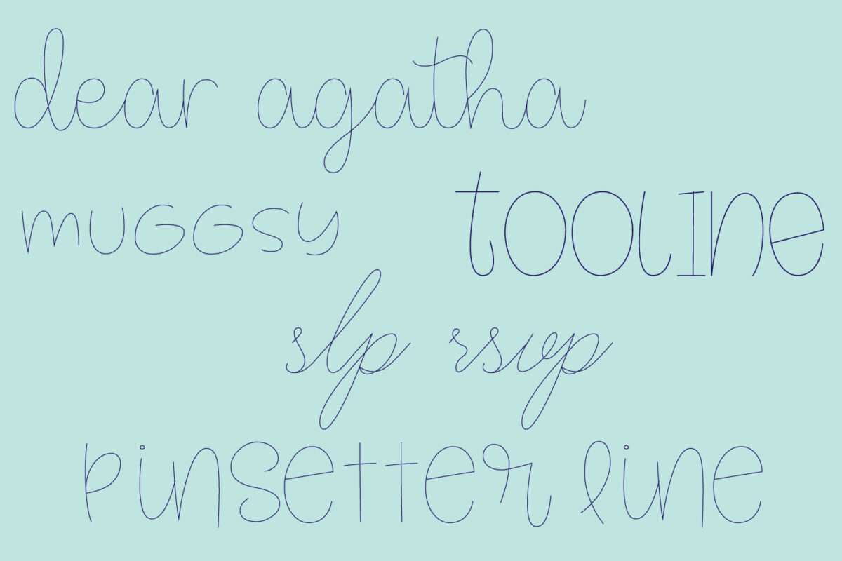 Single Line Fonts For Writing Engraving Foiling And More