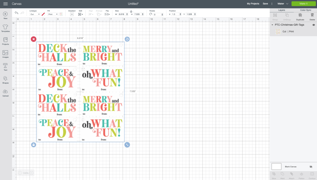 Cricut Print Then Cut Christmas Gift Tags Hey Let s Make Stuff