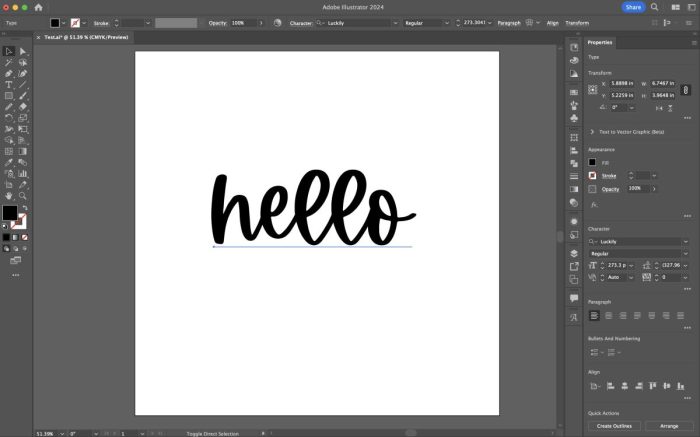 Adobe Illustrator: Make an SVG from a Font - Hey, Let's Make Stuff